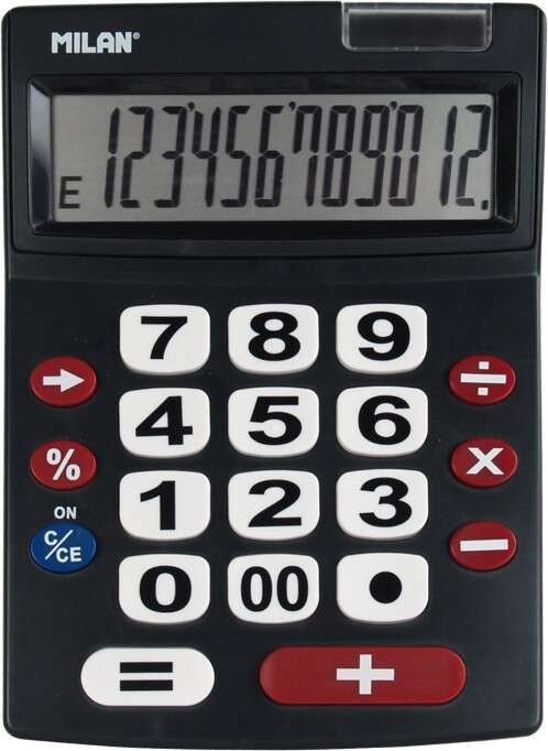 Milan Calculadora 12 Digitos Extra Grande - Teclas Grandes - Tecla ...